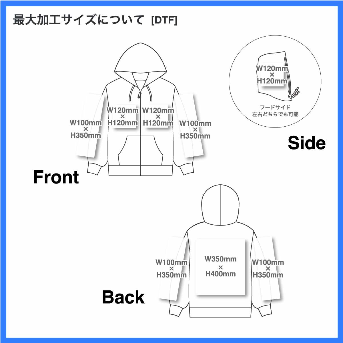 CORNER PRINTING | D-FACTORY 8.8oz Hyper Full-Zip Hoodie (#DF1411)