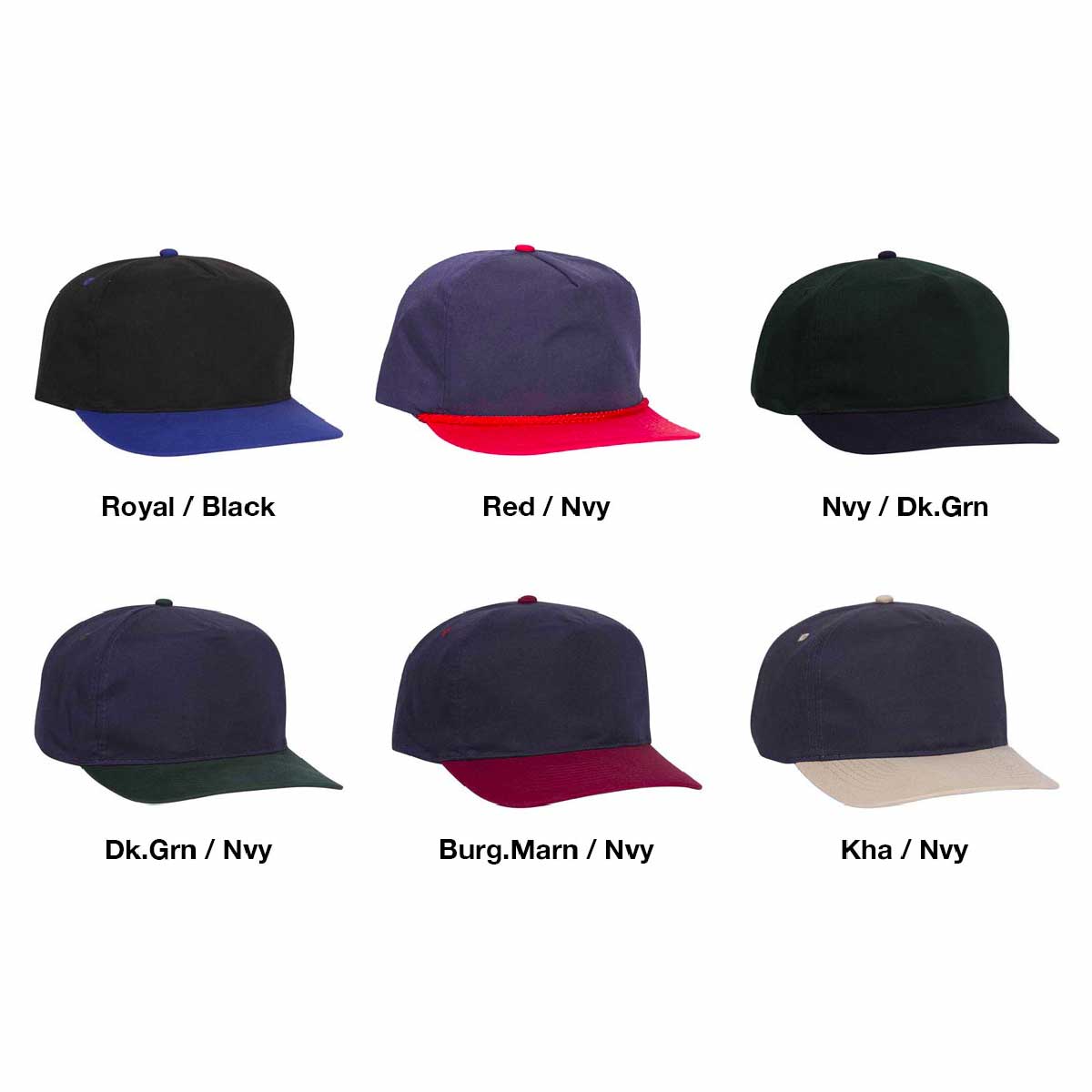 CORNER PRINTING | OTTO オットー 5 Panel High Crown Baseball Cap (品番37-025US)